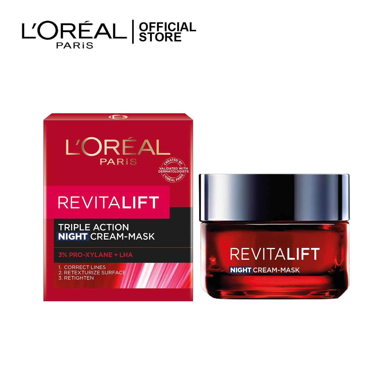 REVITALIFT TRIPLE ACTION RENEWING ANTI AGING NIGHT CREAM 50ML